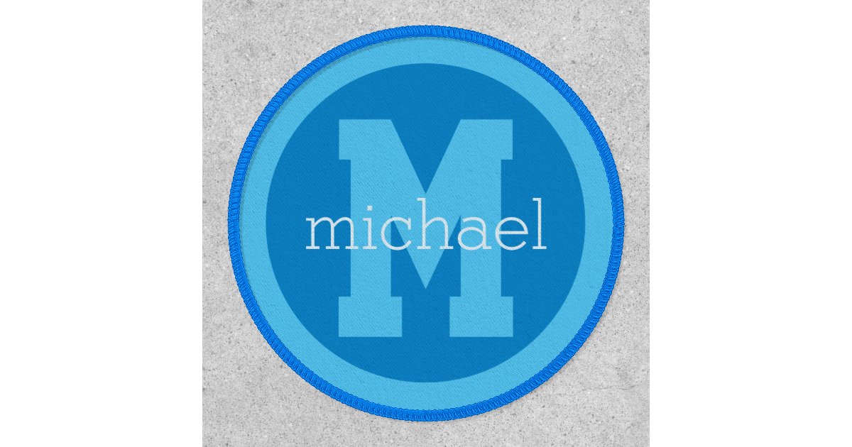 Custom monogram & name patch | Zazzle