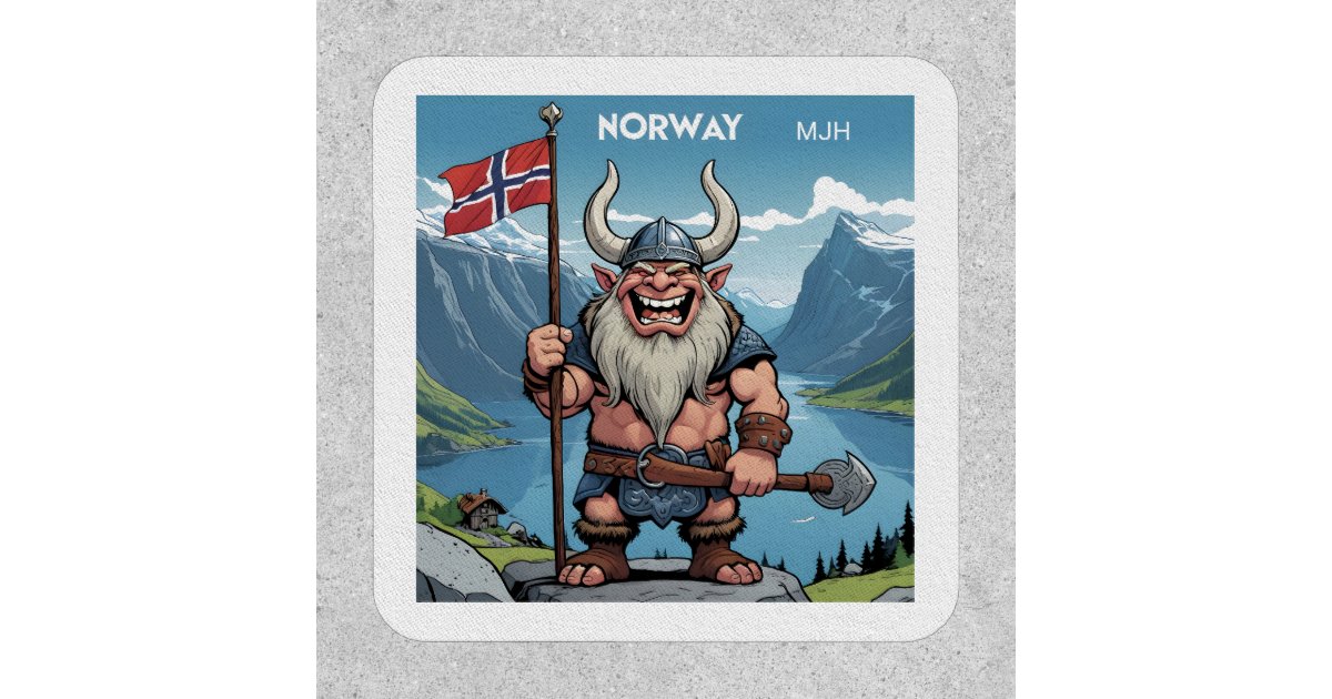 Custom Monogram Norwegian Troll Patch | Zazzle
