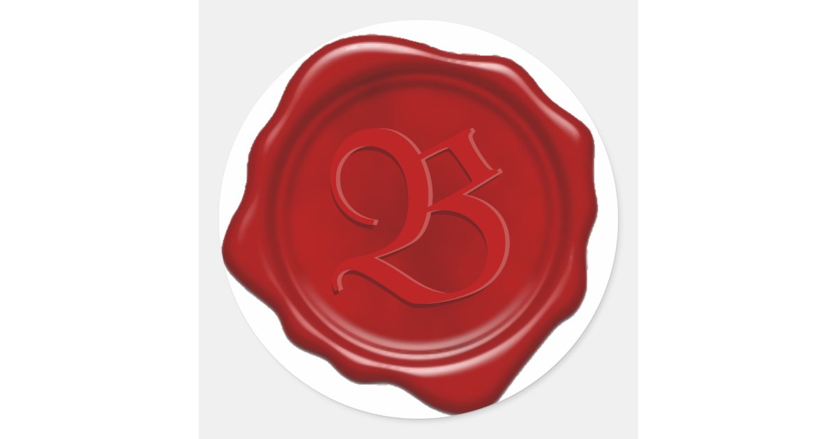 Custom Monogram Red Wax Seal | Zazzle