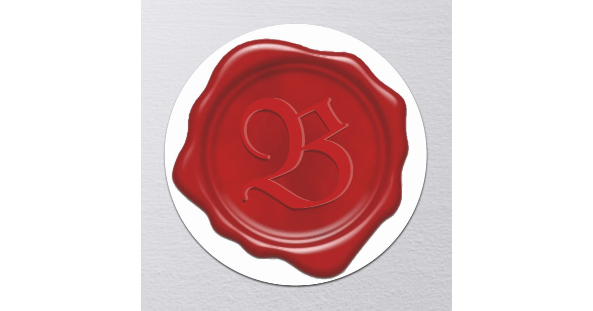 Custom Monogram Red Wax Seal | Zazzle
