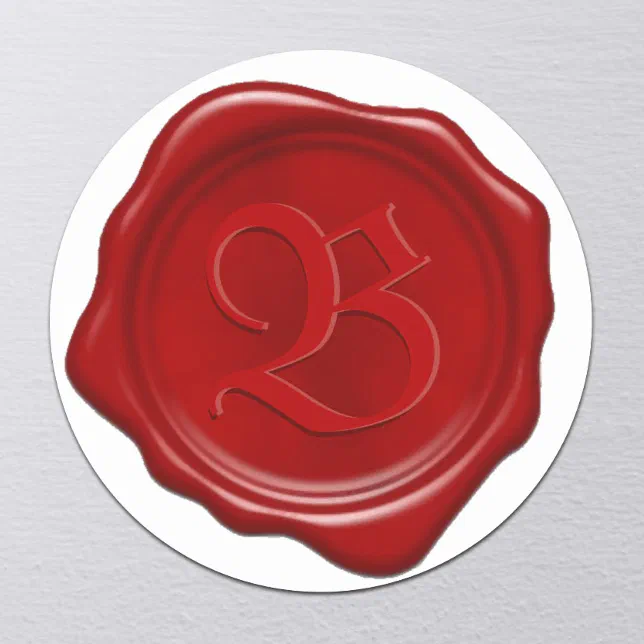 Custom Monogram Red Wax Seal | Zazzle
