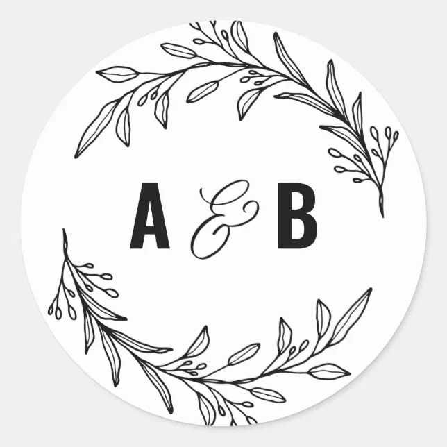 Custom MONOGRAM sticker | Zazzle