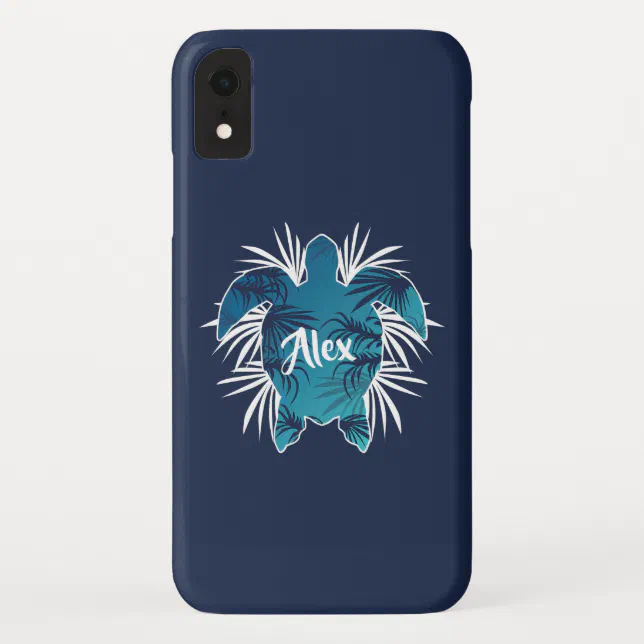 Custom Monogram | Tropical Hawaiian Aloha Turtle Case-Mate iPhone Case ...