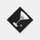 Custom Monogram Vodka Gin Martini Cocktail Drink Napkins | Zazzle