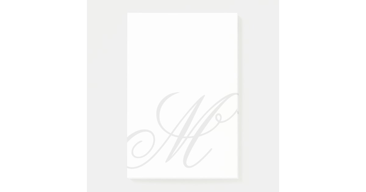 Custom monogram watermark notes | Zazzle