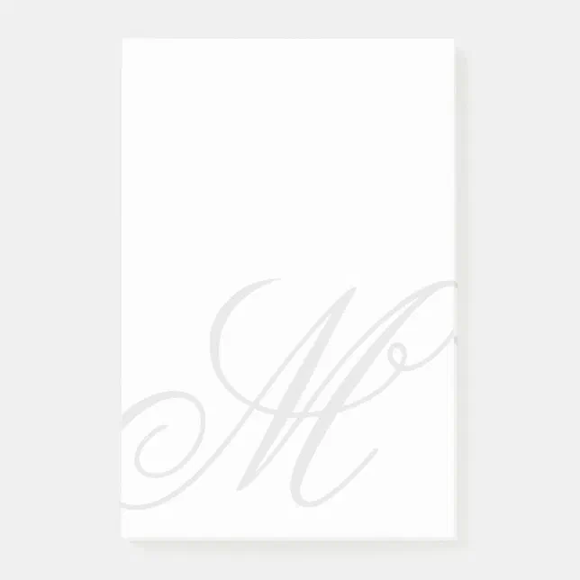 Custom monogram watermark post-it notes | Zazzle