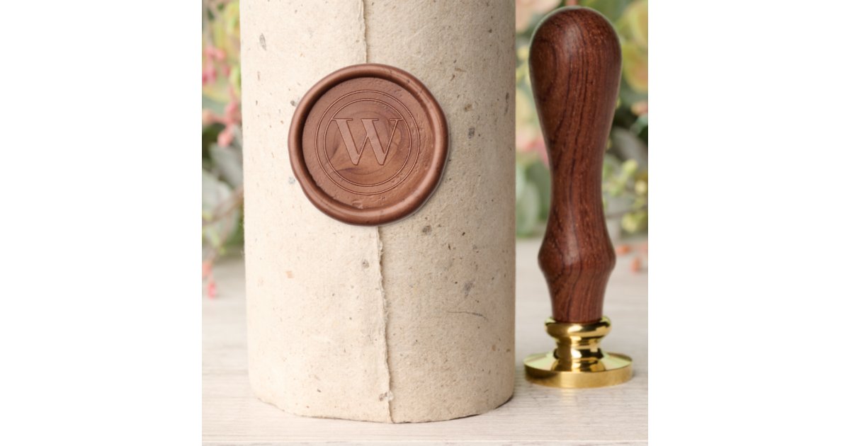 Custom Monogram Wax Seal Stamp | Zazzle