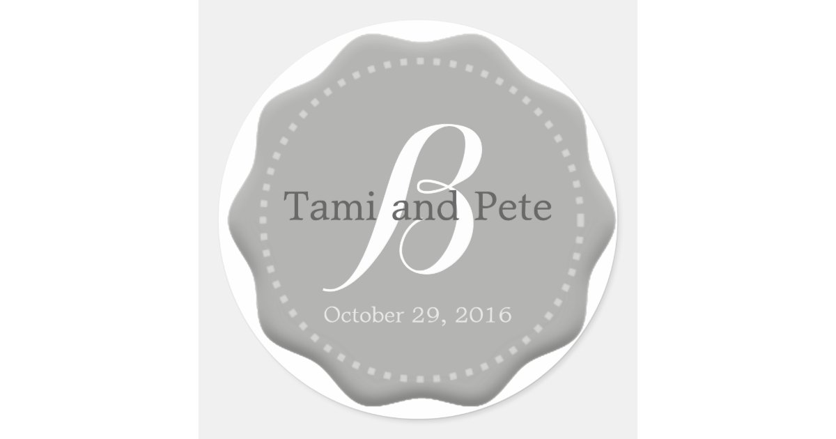Custom Monogram Wedding Envelope Seals & Stickers | Zazzle
