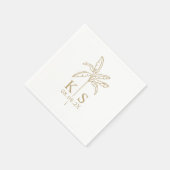 Custom Monogram Wedding Logo Palm Tree Napkins | Zazzle