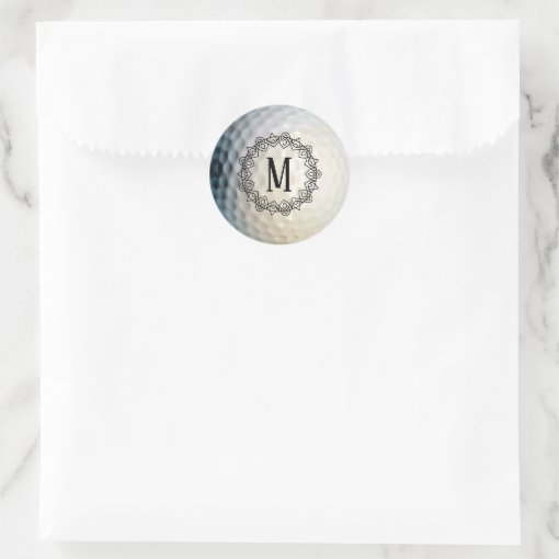 Custom Monogrammed Golf Ball Sticker | Zazzle