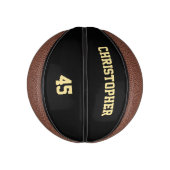 Custom Monogrammed Player Club Team Name Number Mini Basketball | Zazzle