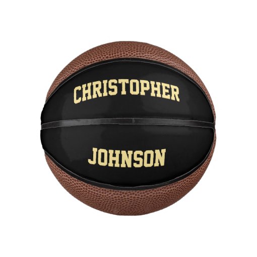 Custom Monogrammed Player Team Club School Name Mini Basketball | Zazzle