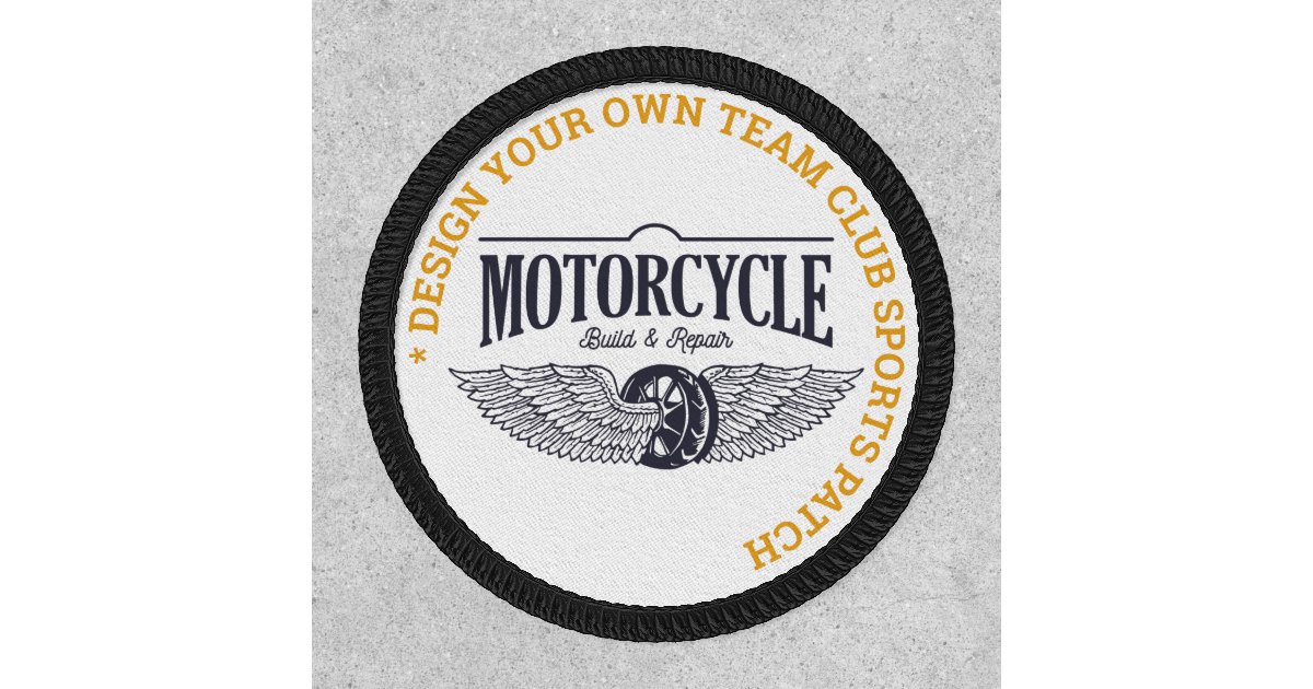Custom MOTORBIKE Motorcycle Build Repair Garage Patch | Zazzle