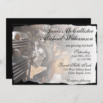 Custom Motorcycle Biker Wedding Invitation | Zazzle