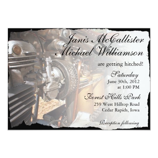 Custom Motorcycle Biker Wedding Invitation | Zazzle.com