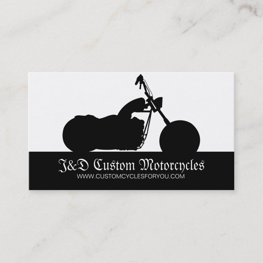 Custom Motorcycles Biker Shop Business Cards | Zazzle