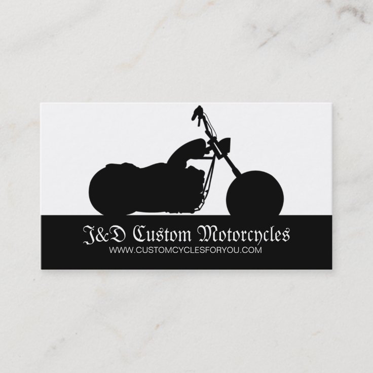 Custom Motorcycles Biker Shop Business Cards | Zazzle