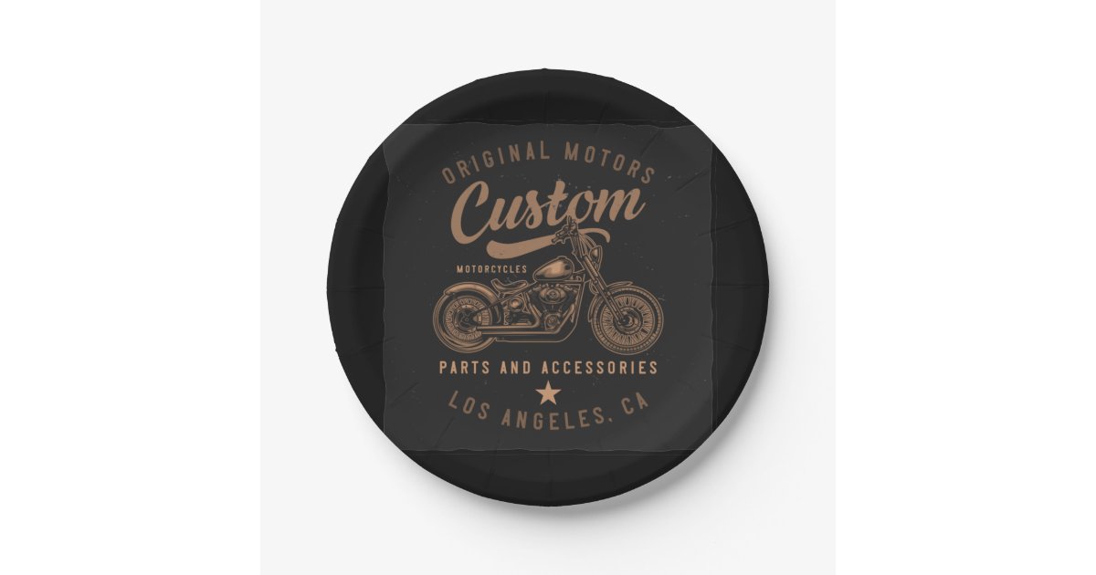 Custom Motorcycles Paper Plates | Zazzle