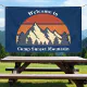 Custom Mountain Sunset Nature Camp Blue Welcome Banner | Zazzle