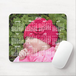Custom Mouse Pad Calendar 2020 Add Photo | Zazzle