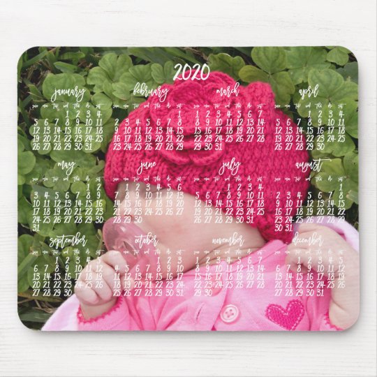 Custom Mouse Pad Calendar 2020 Add Photo | Zazzle.com