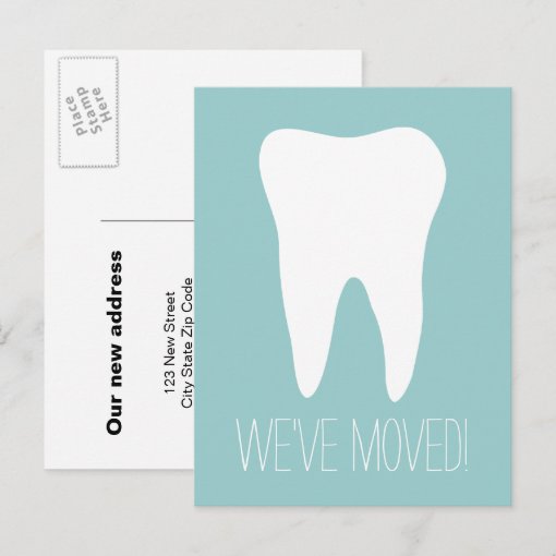 Custom moving postcards for dentist practice | Zazzle