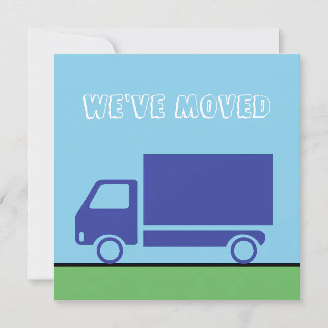 Custom Moving Truck Moving Announcement | Zazzle