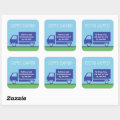 Custom Moving Truck Moving Announcement Square Sticker | Zazzle