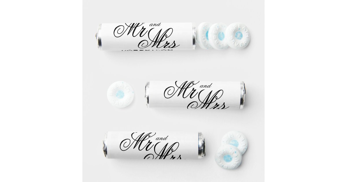 Custom Mr and Mrs wedding Breath Savers® Mints | Zazzle