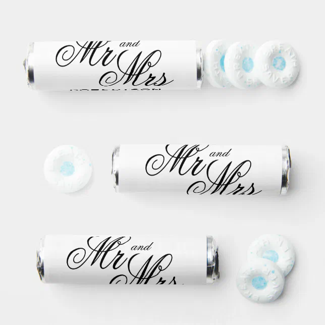 Custom Mr and Mrs wedding Breath Savers® Mints | Zazzle