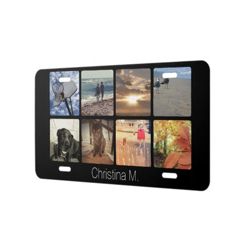 Custom Multi Photo Mosaic Picture Collage License Plate | Zazzle