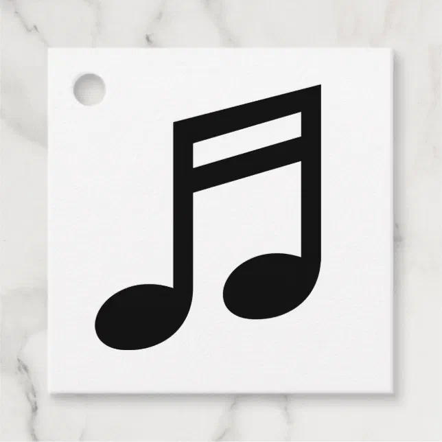 Custom music note icon personalized thank you gift favor tags | Zazzle
