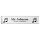 Custom music teacher name and music note icon desk name plate | Zazzle