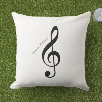 custom musical note throw pillow | Zazzle