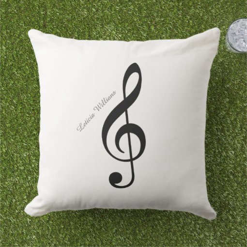custom musical note throw pillow | Zazzle