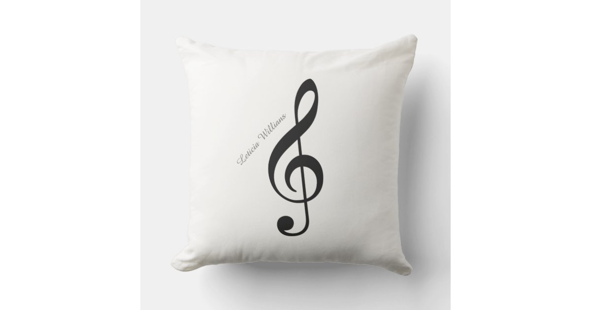 custom musical note throw pillow | Zazzle