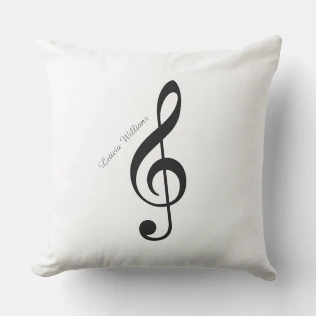 custom musical note throw pillow | Zazzle