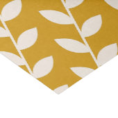 Custom Mustard 70s Retro Leaf Pattern Tissue Paper | Zazzle