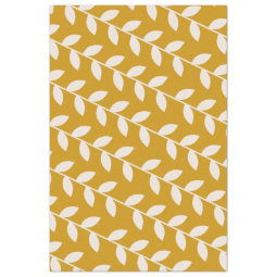 Custom Mustard 70s Retro Leaf Pattern Tissue Paper | Zazzle