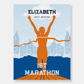 Custom Name 1st Marathon Celebration Party Foam Board | Zazzle