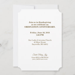 Custom Name 75th Anniversary of Ordination Invite | Zazzle