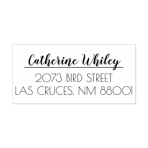 Custom Name Address Simple Personalized Self-inking Stamp | Zazzle