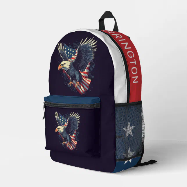 Custom Name American Eagle Printed Backpack | Zazzle