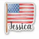 CUSTOM NAME AMERICAN FLAG STICKER | Zazzle
