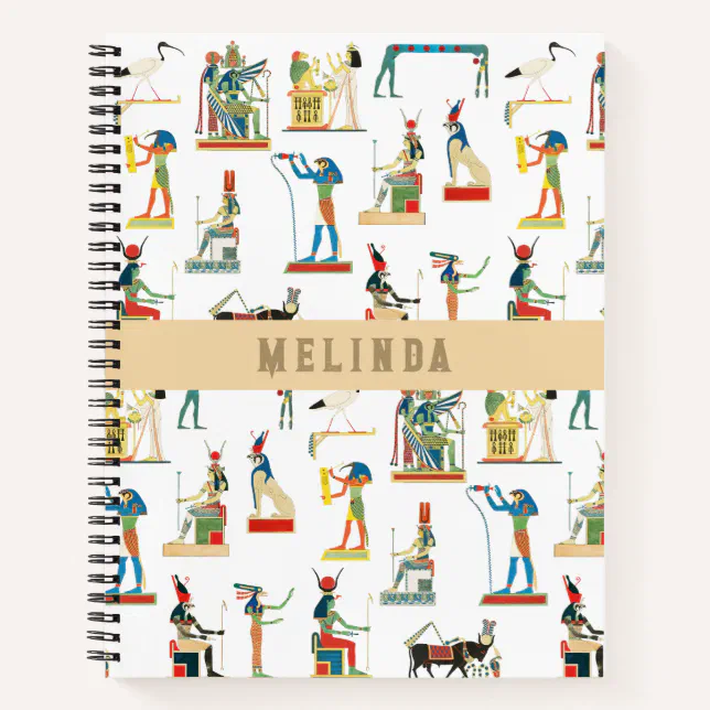Custom Name Ancient Egypt Vintage Egyptian Notebook | Zazzle