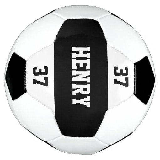 Custom Name and Number Cool Modern Personalized Soccer Ball | Zazzle