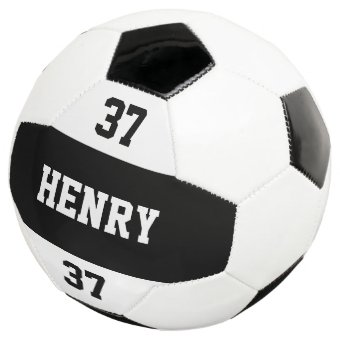 Custom Name and Number Cool Modern Personalized Soccer Ball | Zazzle