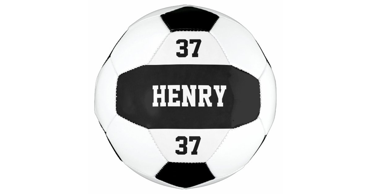 Custom Name and Number Cool Modern Personalized Soccer Ball | Zazzle