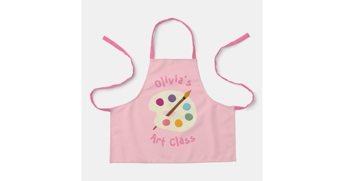custom NAME Art class school Artist Apron | Zazzle