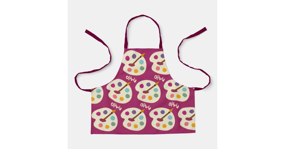 custom NAME Art class school Artist Apron | Zazzle